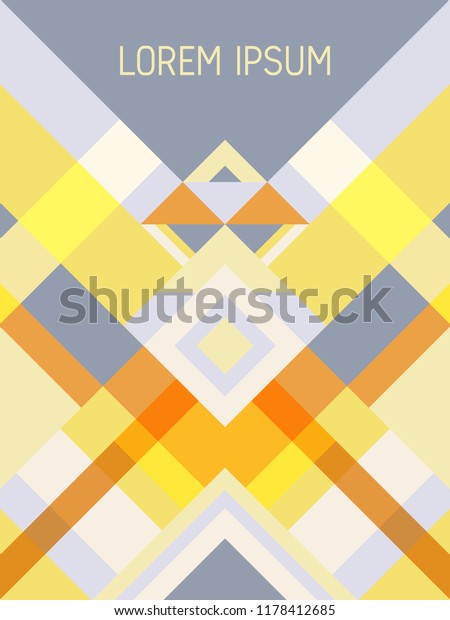 Checkered Cover Page Layout Vector Template Stock Vector (Royalty Free ...