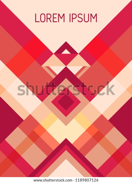 Checkered Cover Page Layout Vector Template Stock Vector (Royalty Free ...