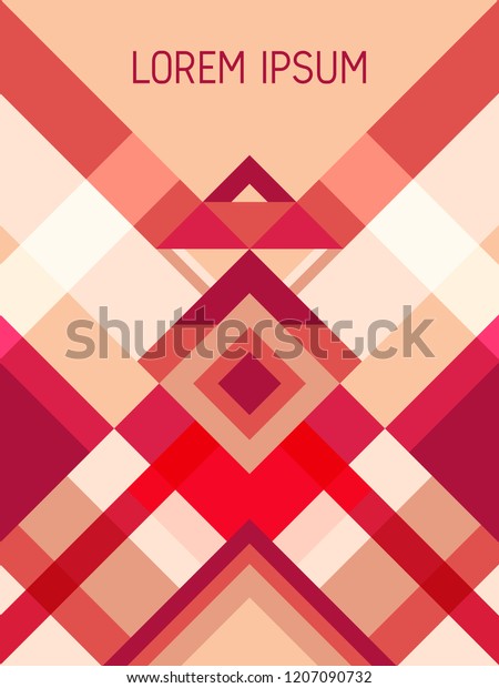 Checkered Cover Page Layout Vector Template Stock Vector (Royalty Free ...