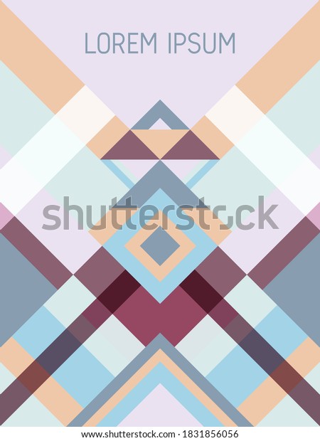 Checkered Cover Page Layout Vector Template Stock Vector (Royalty Free ...