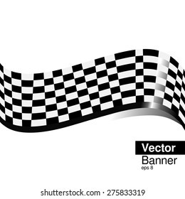 Checkered Flag Banner Stock Vector (Royalty Free) 275833319 | Shutterstock