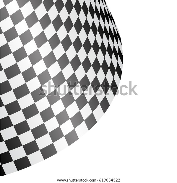Checkered Flag Curve On White Design Stock Vector (Royalty Free ...