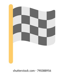 Checkered Flag Flat Colored Icon Stock Vector (Royalty Free) 790388956 ...