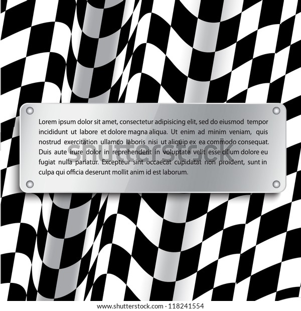 Checkered Flag Metal Frame Stock Vector (Royalty Free) 118241554 ...