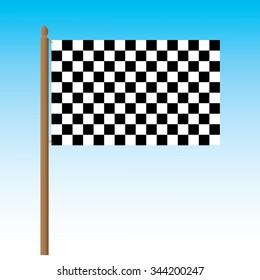 Checkered Flag Racing Flag Blue Background Stock Vector (Royalty Free ...