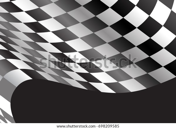 Checkered Flag Wave On Black Design Stock Vector (Royalty Free ...