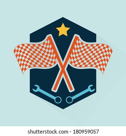 Checkered Flags Over Gray Background Vector Stock Vector (Royalty Free ...