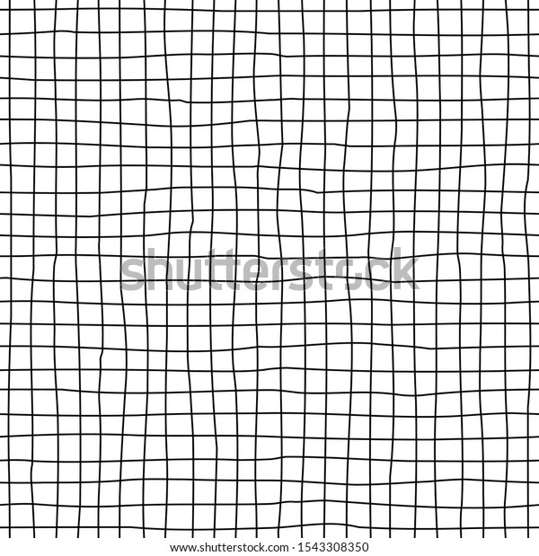Checkered Handdrawn Seamless Pattern Irregular Vertical Stock Vector ...