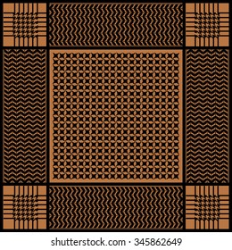 Checkered Keffiyeh Vector Pattern Floral Geometric Stock Vector ...