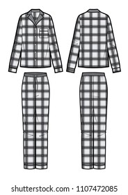 Checkered Pajama Sketch Stock Vector (Royalty Free) 1107472085 ...
