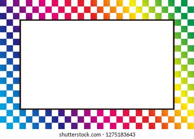 Checkered Picture Frame Photo Frame Material Stock Vector (Royalty Free ...
