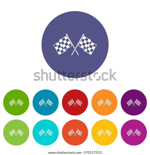 Checkered Racing Flags Set Icons Different Stock Vector (Royalty Free) 570117313 | Shutterstock