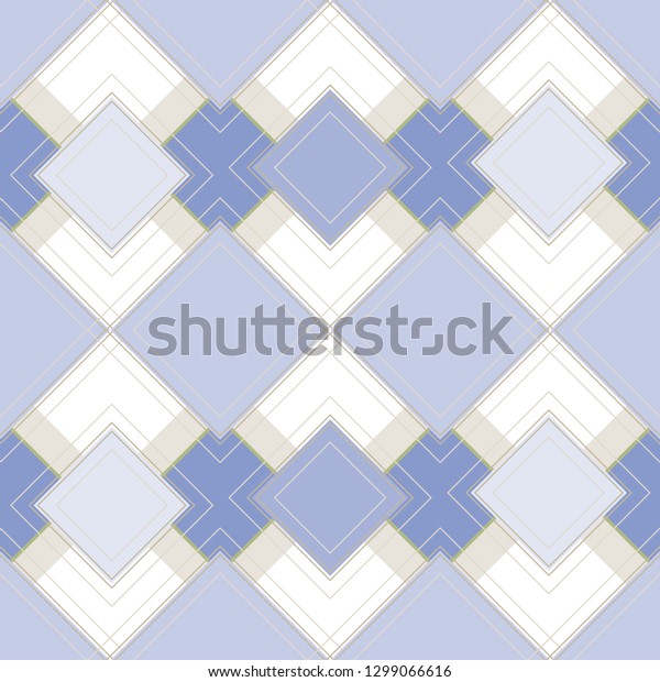 Checkered Seamless Pattern Gentle Pastel Shades Stock Vector (Royalty ...