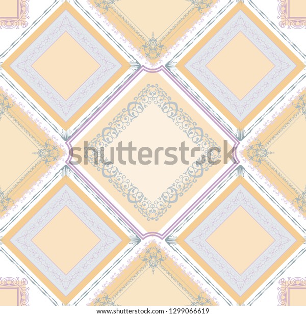 Checkered Seamless Pattern Gentle Pastel Shades Stock Vector (Royalty ...
