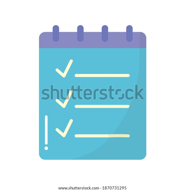 Checklist Blue Color On White Background Stock Vector (Royalty Free ...