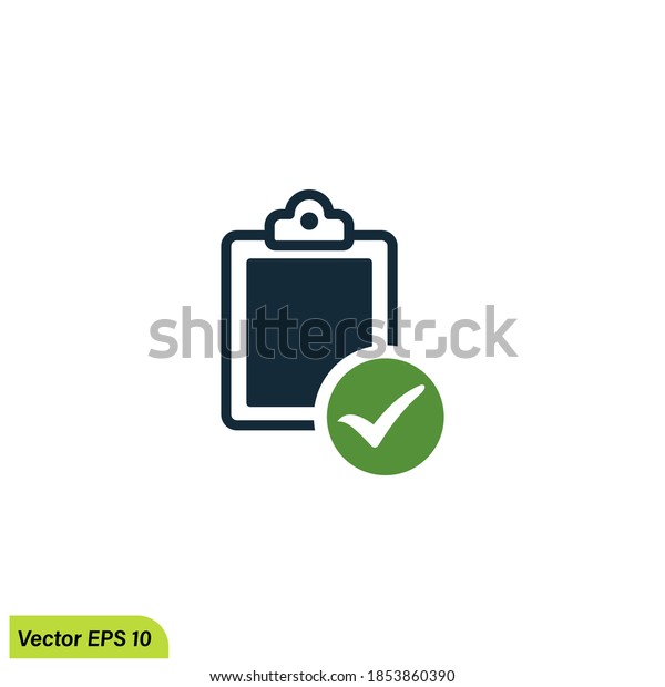 Checklist Board Icon Illustration Simple Design Stock Vector (Royalty ...