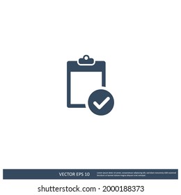 Checklist Board Icon Vector Logo Template Stock Vector (Royalty Free ...