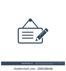 Checklist Board Icon Vector Logo Template Stock Vector (Royalty Free ...