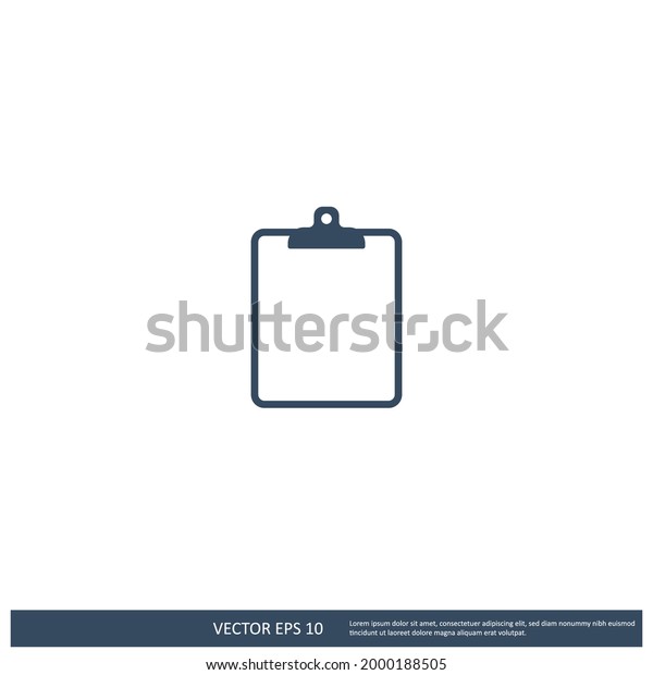 Checklist Board Icon Vector Logo Template Stock Vector (Royalty Free ...