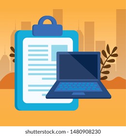 Homework Assignment Concept Elearning Online Education Stock Vector ...