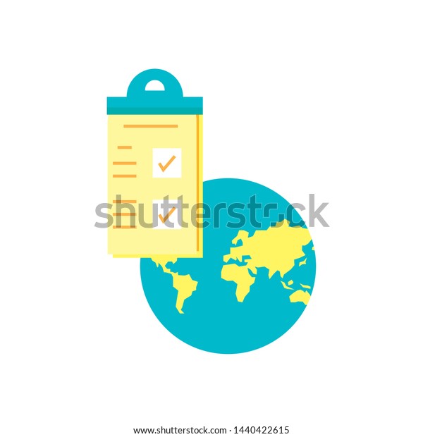 Checklist Clipboard Planet Earth Stock Vector (Royalty Free) 1440422615 ...