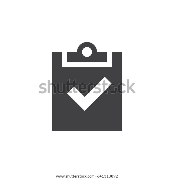 Checklist Icon Black On White Background Stock Vector (Royalty Free ...
