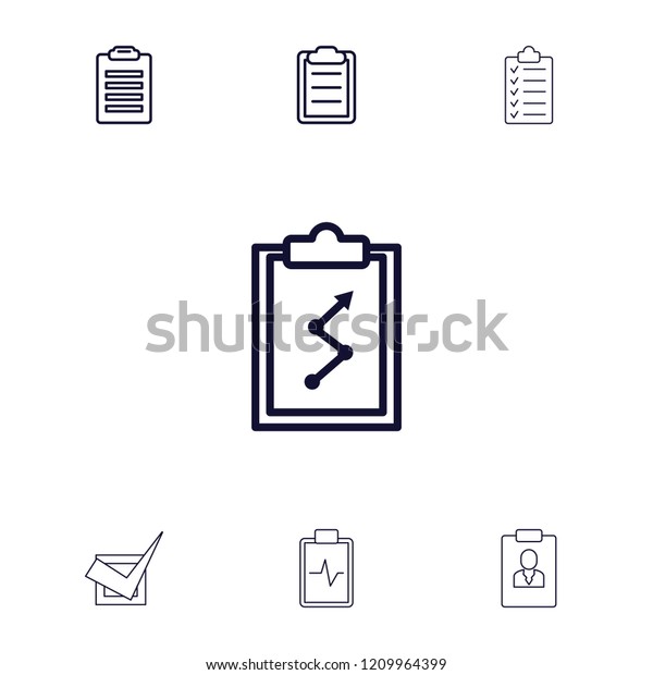 Checklist Icon Collection 7 Checklist Outline Stock Vector (Royalty ...