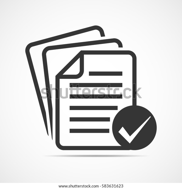 Checklist Icon Concept Quality Control Black Stock Vector (Royalty Free ...
