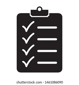 Checklist Icon Design Checklist Silhouette Icon Stock Vector (Royalty ...