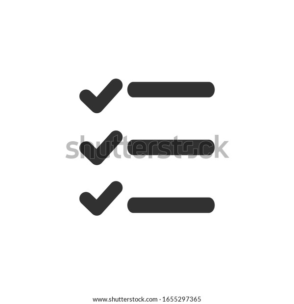 Checklist Icon List Symbol Check Mark Stock Vector (Royalty Free ...