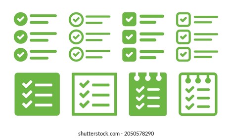 Checklist Icon Set Check List Symbol Stock Vector (Royalty Free ...