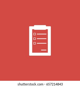 Checklist Icon Sign Design Red Background Stock Illustration 661628881