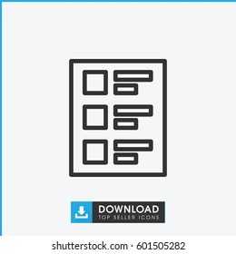 Checklist Icon Simple Outline Checklist Vector Stock Vector (Royalty ...