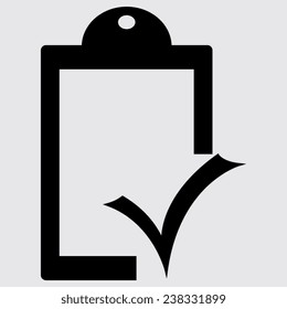 Checklist Icon Vector On Grey Background Stock Vector (Royalty Free ...