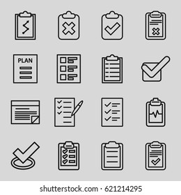 Checklist Icons Set Set 16 Checklist Stock Vector (Royalty Free ...