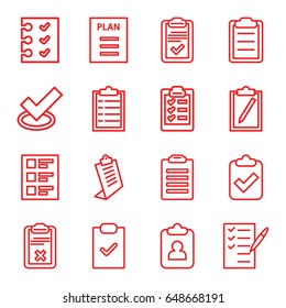 Checklist Icons Set Set 16 Checklist Stock Vector (Royalty Free ...