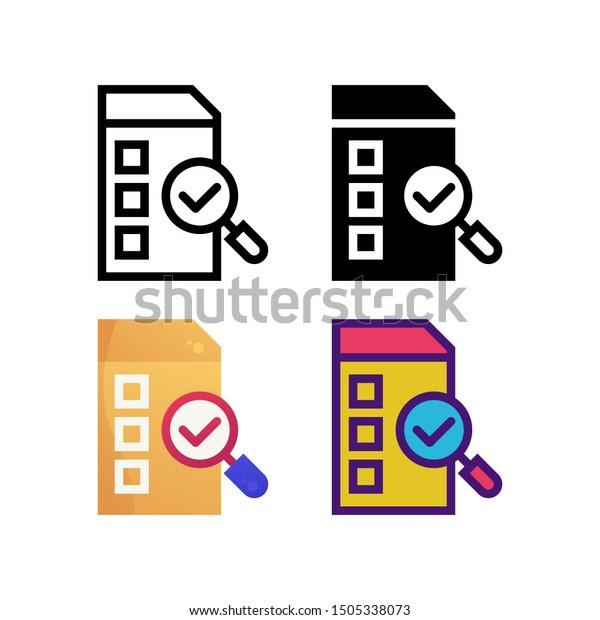 Checklist Logo Icon Design Four Style Stock Vector (Royalty Free ...