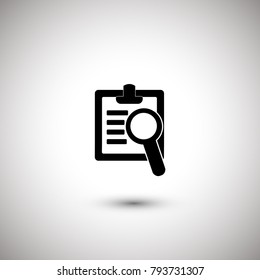 Checklist Magnifying Glass Vector Icon Stock Vector (Royalty Free ...