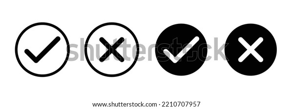 Checklist Ok Not Black Outline Color Stock Vector (Royalty Free ...