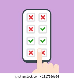 Checklist On Smartphone Screen Stock Vector (Royalty Free) 1117886654 ...