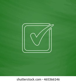 Checklist Outline Vector Icon Imitation Draw Stock Vector (Royalty Free ...