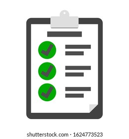 Checklist Paper Check Mark Sign On Stock Vector (Royalty Free ...