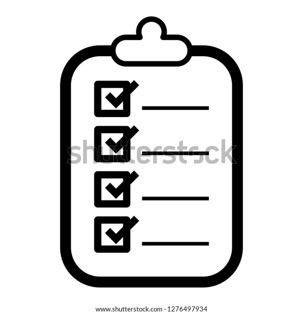Checklist Paper Sheet Icon Check Mark Stock Vector (Royalty Free ...