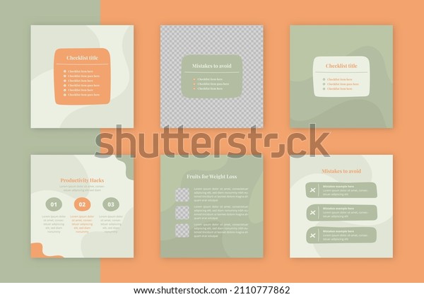 Checklist Planner Social Media Post Template Stock Vector (Royalty Free ...
