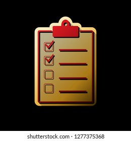 Checklist Sign Illustration Vector Red Icon Stock Vector (Royalty Free ...