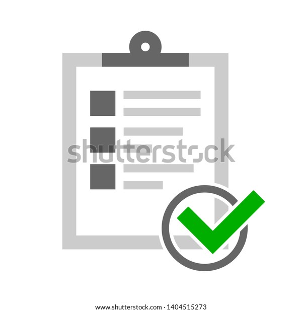 Vektor Stok Checklist Simbol Green Color Checkmark Isolated (Tanpa ...
