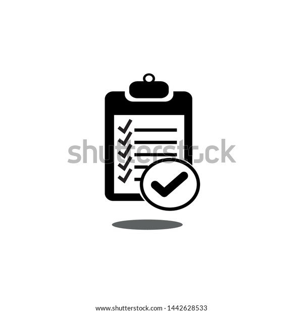 Checklist Vector Icon Black Illustration Stock Vector (Royalty Free ...