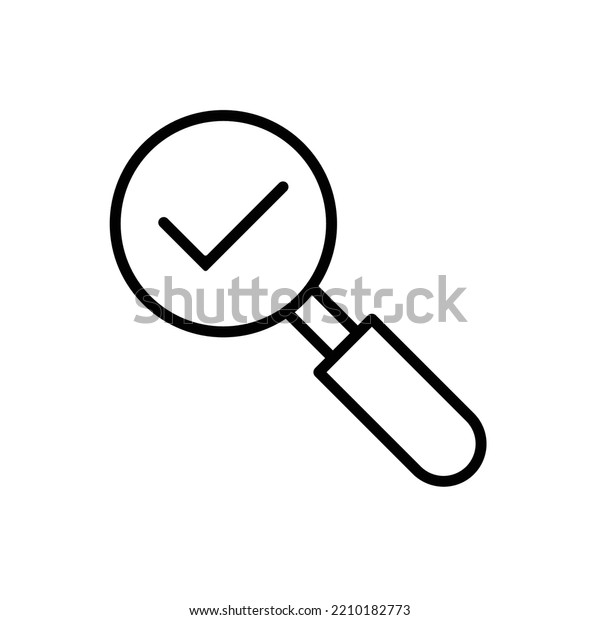 Checkmark Magnifying Glass Icon Vector Stock Vector (Royalty Free ...