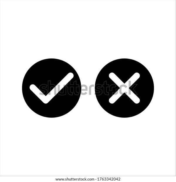 Checkmark Right Symbol Tick Sign Flat Stock Vector (Royalty Free ...