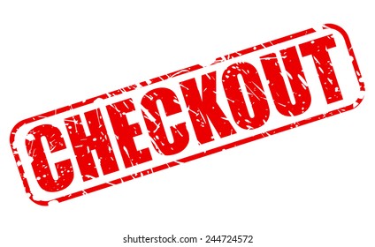 Checkout Red Stamp Text On White Stock Vector (Royalty Free) 244724572 ...
